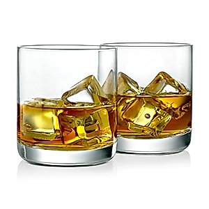 NutriChef 10oz Stemless Whisky cups - Set of 2 Ultra Thin Elegant whisky cups Crystal Glass Drinkware, Lead-Free, Hand Blown Seamless Bowl, Dishwasher Safe