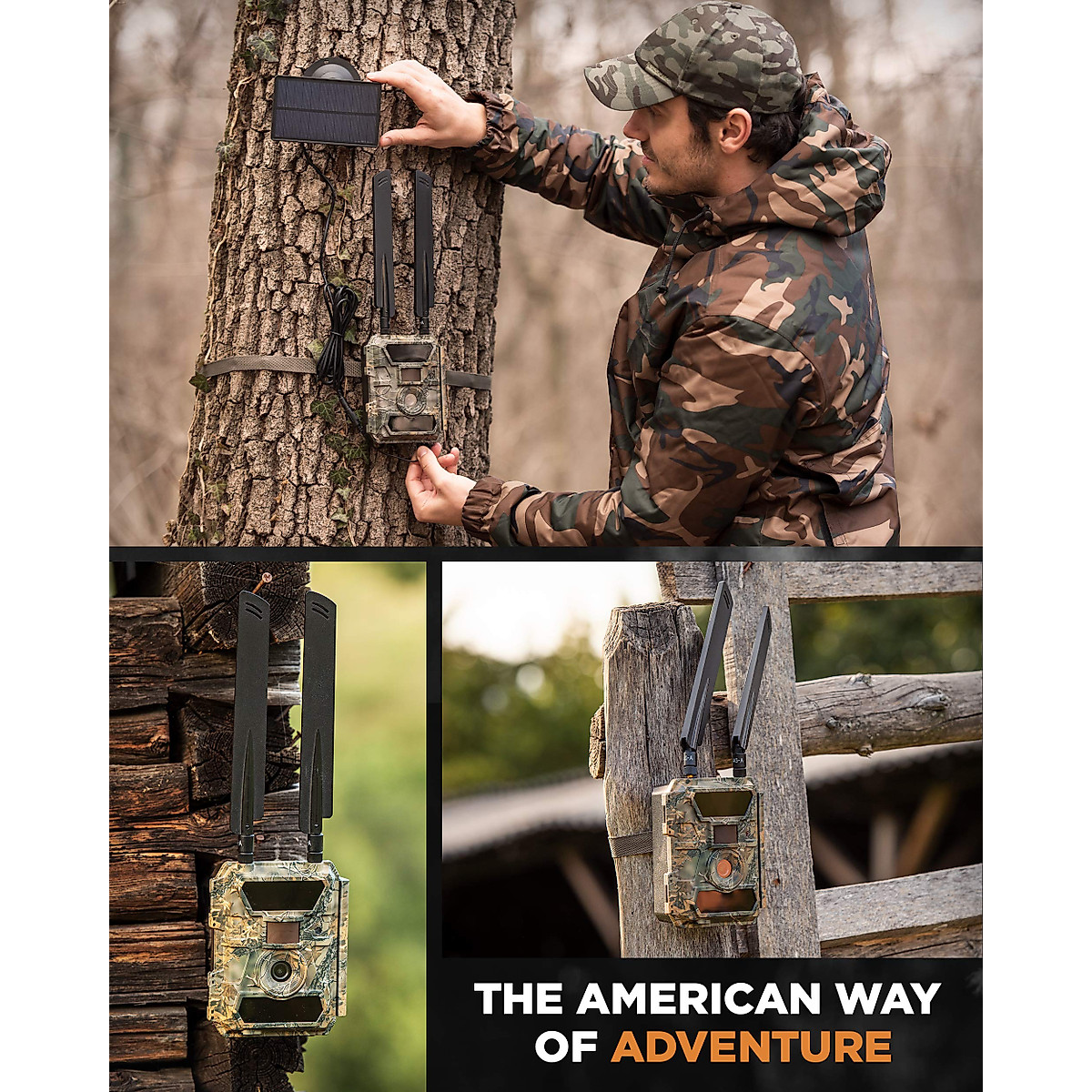 CREATIVE XP Cellular Trail Cameras WiFi 12MP 1080P Outdoor Game Camera with No-Glow Night Vision Motion Activated IP54 Waterproof for Wildlife Hunting or Property Security, 32G SD Memory Card