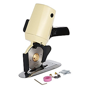 Mophorn Electric Cloth Cutter 4 Inch Rotary Blade Fabric Cutting Machine Octagonal Knife Electric Rotary Cutter 250W Cutter Scissors for Multi Layer Cloth Leather Wool Cutting