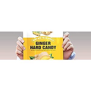 GINGER HARD CANDY Made with Fresh Ginger Extra Strength Flavor Individual Wrapped Product of KOREA_300 Grams_10.58oz