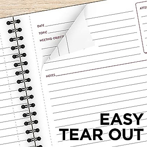 Cambridge Limited Notebook, 9-1/2” x 6-5/8”, 80 Sheet Business / Meeting Notebook, Black (06982)