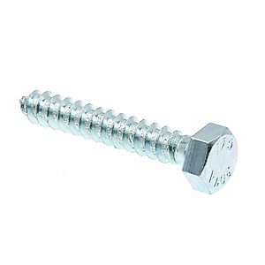 Prime-Line 9055591 Hex Lag Screws, 5/16 In. X 2 In., A307 Grade A Zinc Plated Steel (50 Pack)