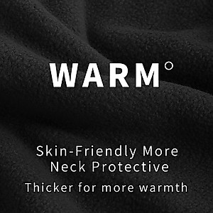 Achiou Ski Mask for Men Women, Winter Balaclava Warm Windproof Face Mask, Full Head Cover Scarf Neck for Cold Weather Black