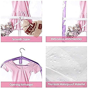 Clear Kids Dance Costume Garment Bag,3 Pack Garment Bags for Hanging Clothes,Garment Bag for Travel Storage,Dress Up Storage Bag for Children Girls
