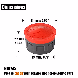 JQK Faucet Areator, 2.2 GPM Flow Retrictor Insert Faucet Aerators Replacement Parts Bathroom 3 Pack, FAN22-P3