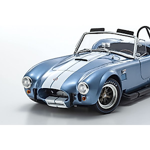 Shelby Cobra 427 S/C Sapphire Blue Metallic with White Stripes 1/18 Diecast Model Car by Kyosho 08047 SBL