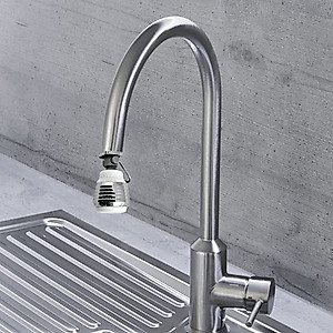 Niagara Conservation - N3115P-FC 1.5 GPM Kitchen Dual Spray Swivel with Pause Valve California Compliant Sink Faucet Aerator - Standard Chrome and White Sink Aerator with Low Flow Rate