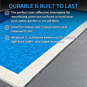 Big Floors DuraGrid Outdoor Modular Deck Tiles, Interlocking, Slip-Resistant, Self-Draining, Durable Plastic Flooring, Easy Install, UV & Water Resistant, Made in USA, 40 Pack, Gray