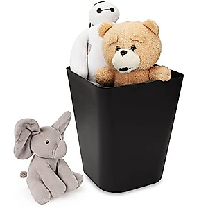 ZOFORTY 6 Pack Slim Plastic Trash Can Wastebasket 1.5 Gallon Small Garbage Bin Black Trash Bin Waste Basket for Office Bathroom Bedroom Home Kitchen Dorm - 9”High