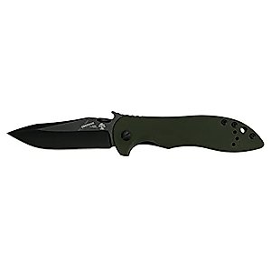 Kershaw Emerson CQC-5K Pocket Knife, 3 inch Manual Opening Folding Knife with Wave Shaped Feature, 6074OLBLK