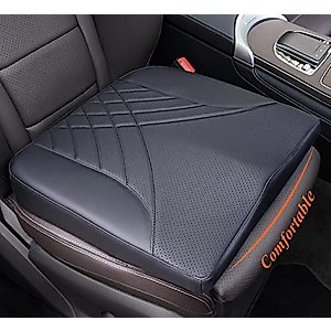 kingphenix Premium Car Seat Cushion, Memory Foam Driver Seat Cushion to Improve Driving View- Coccyx & Lower Back Pain Relief - Seat Cushion for Car, Truck, Office Chair (Black)