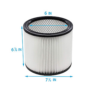 Extolife Replacement Filter Compatible with Shop-Vac 90350 90304 90333 Replacement fits most Wet/Dry Vacuum 5 Gallon and above (1)