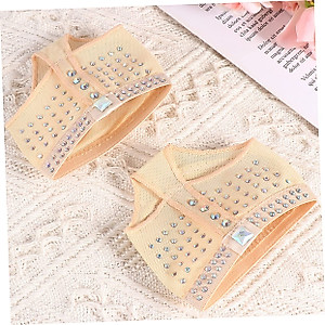 VICASKY Set Dance Pads Girls Undies For Belly Sole Gymnastics S- Palm Forefoot Pad Section - Ballet Practice Toe Thong Women Rhinestone Foot Diamond Shoes Half Size Thongs S Paws Lyrical