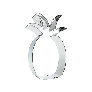 Mziart Pineapple Fruit Shape Stainless Steel Cookie Cutter Fondant Cutter Metal Cookie Molds Press