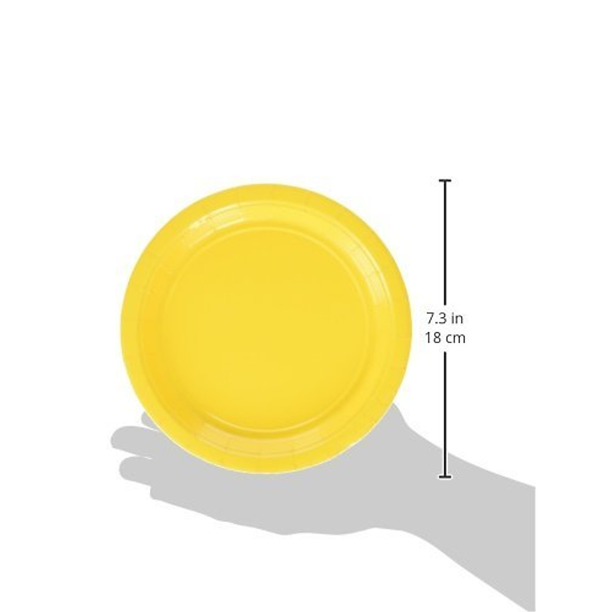 Amscan Big Party Pack Paper Luncheon Plates 7-Inch, 100/Pkg, Sunshine Yellow