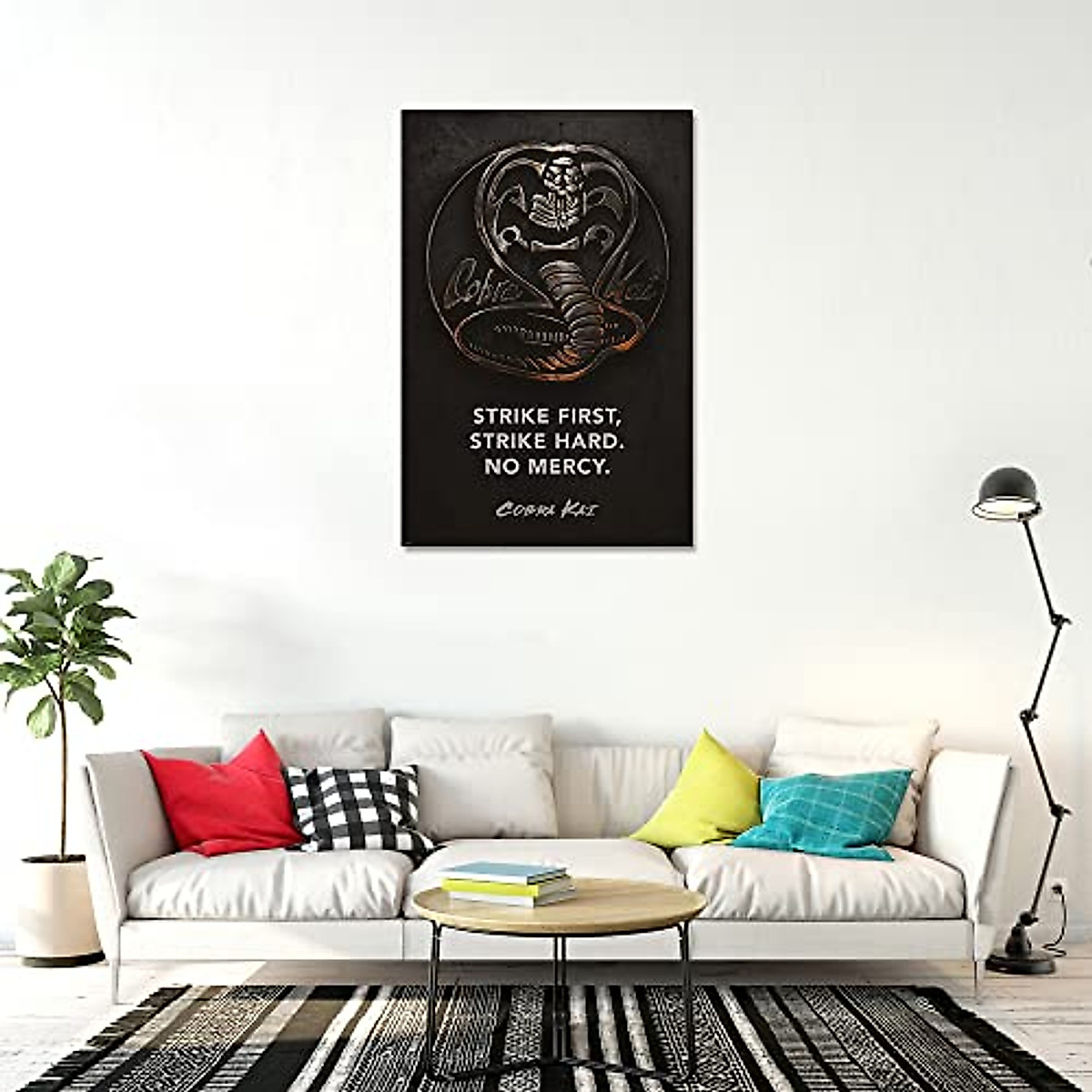 Cobra Kai - TV Show Poster (Cobra Emblem - Strike First, Strike Hard. NO MERCY) (Size: 24" x 36")