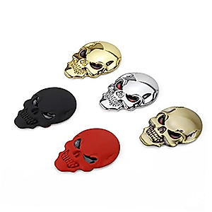 Automotive Metal Skull Decor halloween skull wall stickers refit metal signs metal stickers goth car decor Vehicles Trucks Decorations Emblem