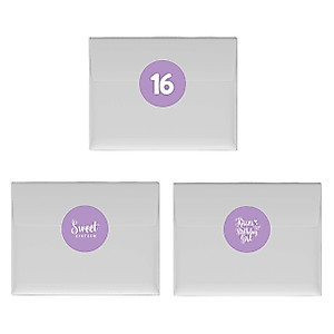 Andaz Press Chocolate Drop Labels Trio, Fits Kisses, Sweet 16 Birthday, Lavender, 216-Pack