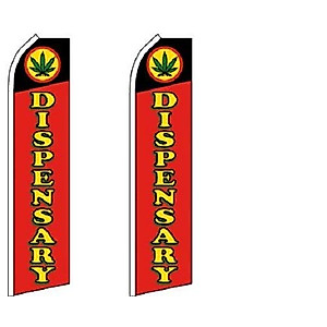 Dispensary SWOOPER Flag Pack of 2 (Mount and Poles are Not Included)