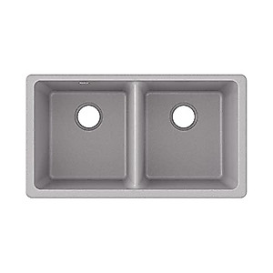 Elkay Quartz Classic ELGU3322GS0 Greystone Equal Double Bowl Undermount Sink