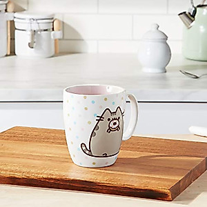 Pusheen by Our Name is Mud “Donut” Stoneware Coffee Mug, Pink, 12 oz.