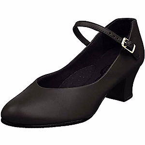 Capezio Women's Jr. Footlight Character Shoe,Black,7.5 M US