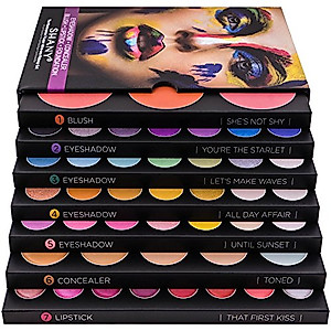 SHANY The Masterpiece 7 Layers All In One Makeup Set with Foundation Palette, Blush Palette, Lip-gloss Lipstick Palette, Eyeshadow Palette - "Original"