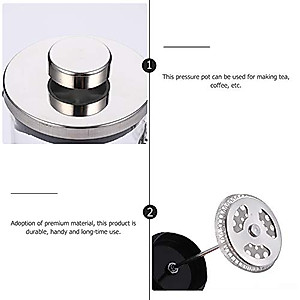 Hemoton Espresso Machine Portable Stove Stainless Steel Coffee Pot Espresso Maker Coffee Maker Glass Tea Kettle for Camping Stovetop 350ml Espresso Machine Portable Stove