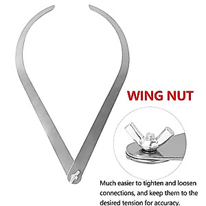 Watris Veiyi 10inch Clay Caliper Tool, Stainless Steel Caliper Clay, Measuring Pottery Tool, Bent Leg Stainless Steel Caliper, Inside Outside Caliper, Sculpture Ceramic Tool for Carving Modeling