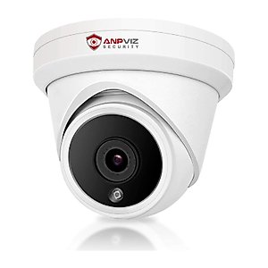 Anpviz 5MP IP PoE Dome Security Camera with Mic/Audio, Turret Camera Outdoor with Human Detection, IP66 Weatherproof, 98FT Night Vision, 2.8mm Wide Angle, Full Metal (U Series)