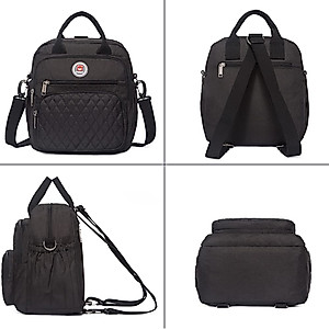 EKERHO Insulated Lunch Bag Backpack for Women/Men, 3 carrying way Lunch Tote, Large Waterproof Cooler Box with Side pockets for Adults, College, Work, Beach, Picnic, Black