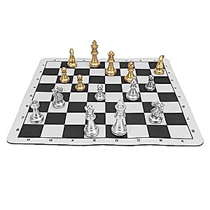 Hidyliu Chess Game Set Ruler Tournament Roll Up Chess Set with Carrying Bag, Games Home Decoration Kids Games Board Games for Family Travel
