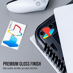 Retro Sticker Underlay - Glossy Vinyl Decal Compatible with Original PS5 (2 Pack)