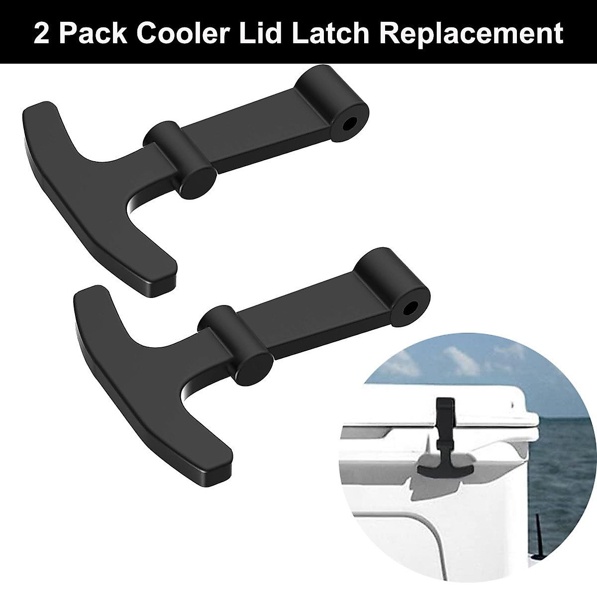 pakmee Cooler Lid Latches Replacement for Yeti Coolers, Made of Premium Hard Durable Rubber Also Compatible with RTIC Cooler