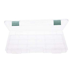 Medium Thin Utility Organizer with Adjustable Dividers | Transparent Organization Box For Small Parts, Batteries, & Jewelry Storage