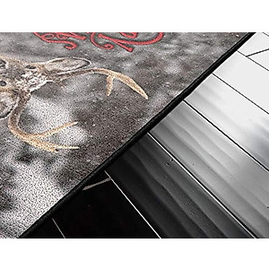 Brumlow MILLS Whitetail in Snow Washable Christmas Forrest Deer Indoor or Outdoor Holiday Rug for Living or Dining Room, Bedroom and Kitchen Area, 20" x 34", Gray