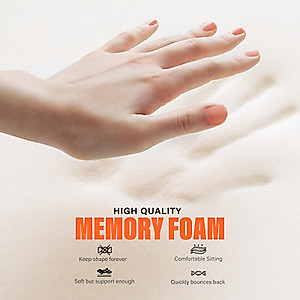 WAOAW Seat Cushion, Office Chair Cushions Butt Pillow for Long Sitting, Memory Foam Chair Pad for Back, Coccyx, Tailbone Pain Relief