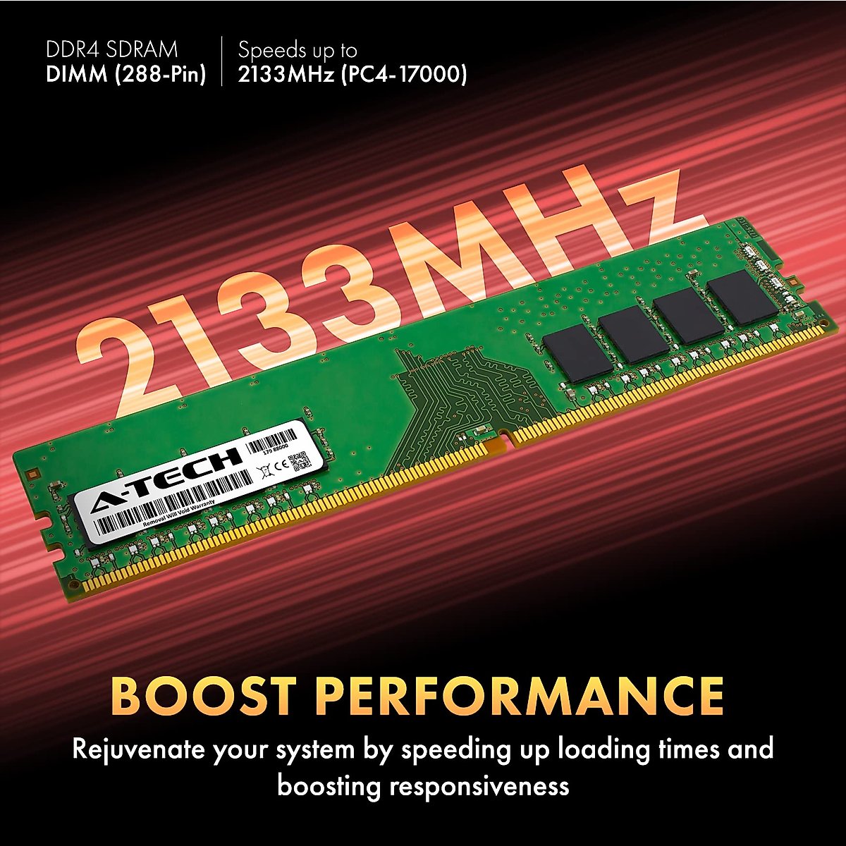 A-Tech 16GB (2x8GB) DDR4 2133MHz DIMM PC4-17000 UDIMM Non-ECC 2Rx8 1.2V CL15 288-Pin Desktop Computer RAM Memory Upgrade Kit