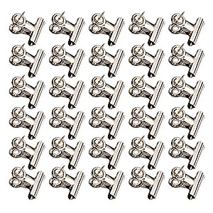 Z ZICOME 1.2" Metal Clips with Pins for Cork Boards, Bulletin Boards, Silver, 30 Pack