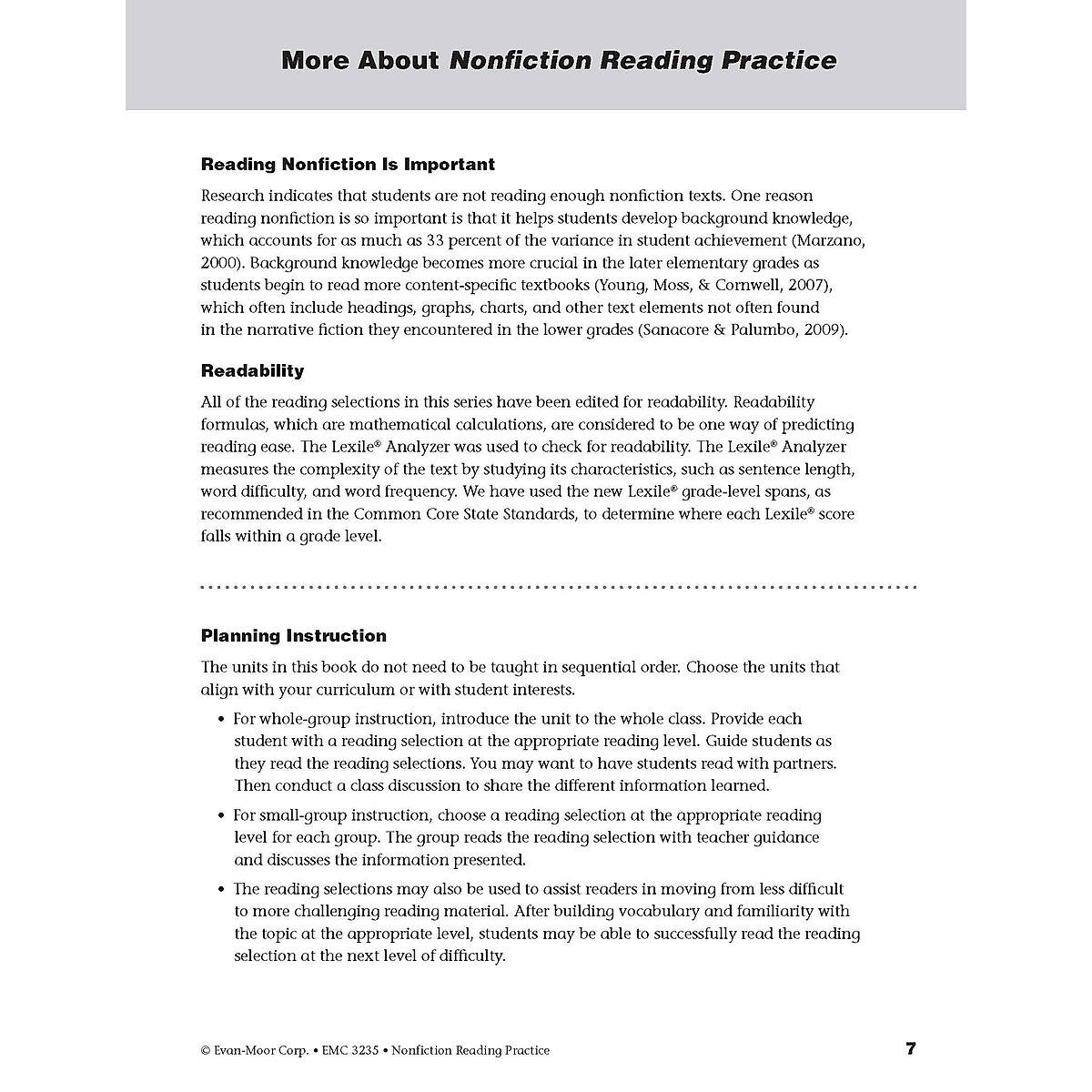 Evan-Moor Non-Fiction Reading Practice, Grade 5