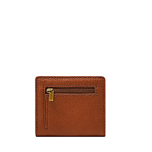 Fossil Women's Tara Leather Wallet Multifunction Bifold, Brandy (Model: SL6523213)