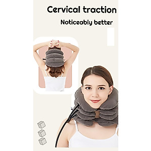 ChiFit Neck Traction - 4 Layer Cervical Neck Traction Device - Neck Massager & Collar - Neck & Shoulder Pain Relief - Cervical Collar for Travel/Home Improved Spine Alignment