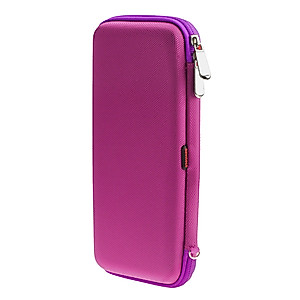 Navitech Purple Graphics Calculator Hard Case/Cover with Storage Pouch Compatible with The Texas Instruments 84PLCE/TBL/2E5/A TI-84 Plus