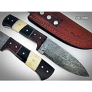 Poshland BC-1092 Handmade Damascus Steel 8 Inches Full Tang Skiner Knife