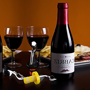 10 Pieces Silicone Wine Stoppers Expanding Manual Beverage Bottle Plug Reusable Leakproof Wine Bottle Airtight Seal Cork