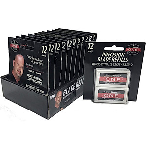144 Premium MicroTouch ONE Nostalgic Precision Double Edge Razor Blades - Platinum Stainless Blades Work with Any Safety Razor