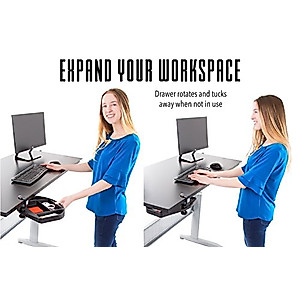 Stand Steady Original Desk Potato - Clamp-On Swivel Pencil Drawer and Desk Organizer | Unique Desk Organizer Provides Under Desk Storage for Pens, Pencils, Paper Clips & More! (Clamp-on Desk Drawer)