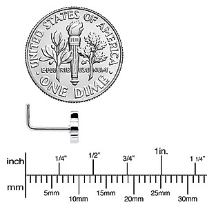 Body Candy Womens 20G 7mm 316L Steel L Shaped Nose Ring Happy Leprechaun St Patricks Nose Stud Body Piercing Jewelry