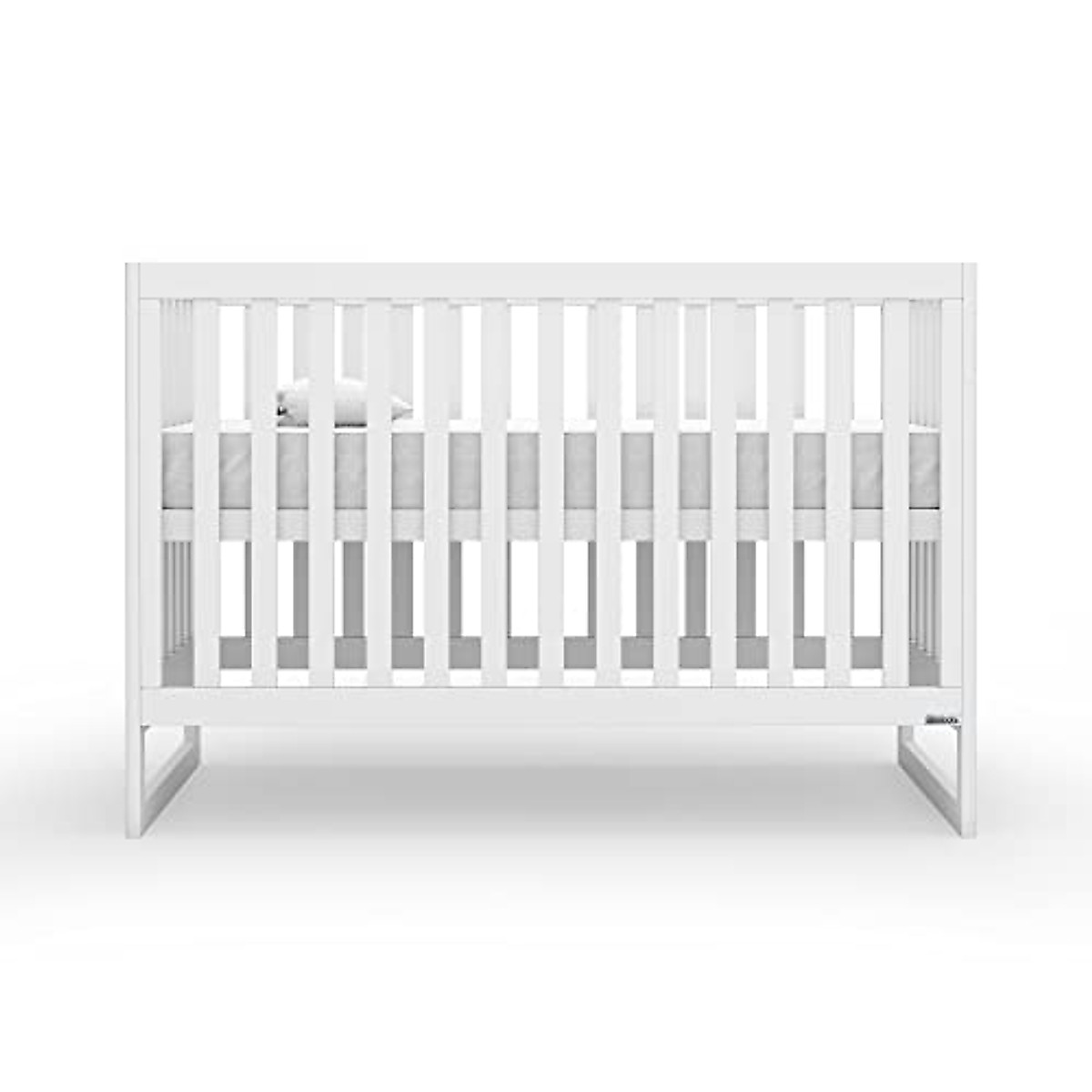 dadada Baby’s 3-in-1 Austin Convertible Crib - Newborn Essentials Baby Bed Fits Standard Crib Mattress - Adjustable Bed Base - White