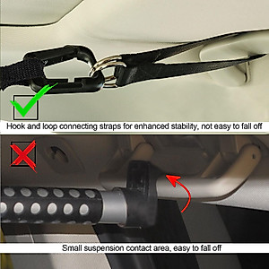 FOWSRHRG Portable Car Clothesline, 2PCS Adjustable Car Clothes Clothesline with Hooks Travel Hangers Rod Clothes Line Travel Clothesline for Auto,Sedan,Van,SUV,Truck